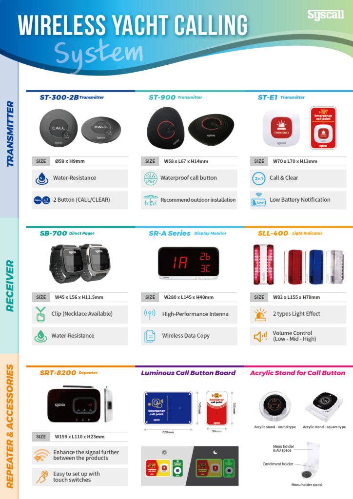 Wireless yacht calling system | Wireless Calling System | Syscall global